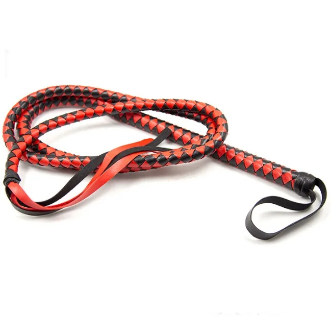 6 Feet Long Flogger,Bdsm Bondage Pu Leather Plait Weaving Bull Whip ...