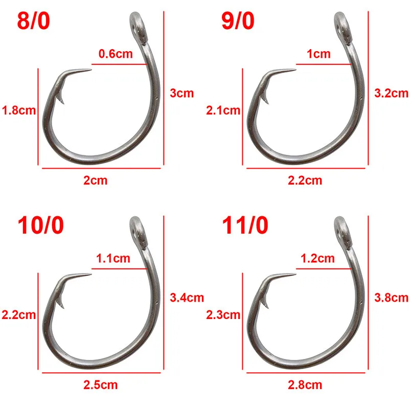 Wholesale 50pcs Stainless Steel Tuna Hooks Longline Fishing Hook 13/0 ...