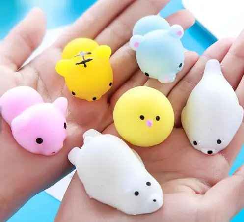 Funny Cute Small Rubber Animal Squishy Sticky Decompression Vent ...