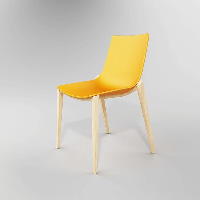 Modern Wood Leg Office pp Shell Orange Dining Chair for Restaurant Use ...