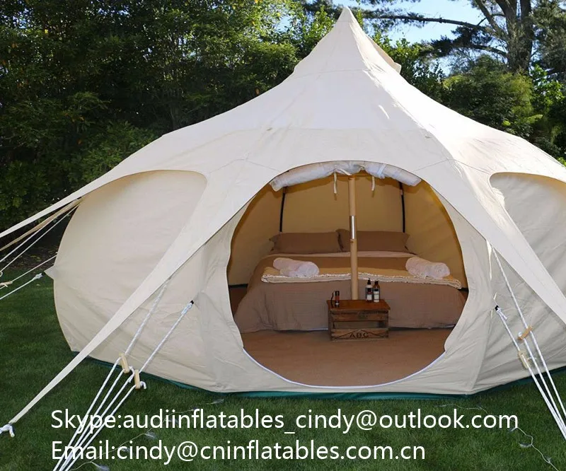 Popular Inflatable Glamping Tent Air Beam Inflatable Lotus Shaped ...