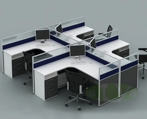 6 Person Cluster Workstation - Modern Office Design Desk