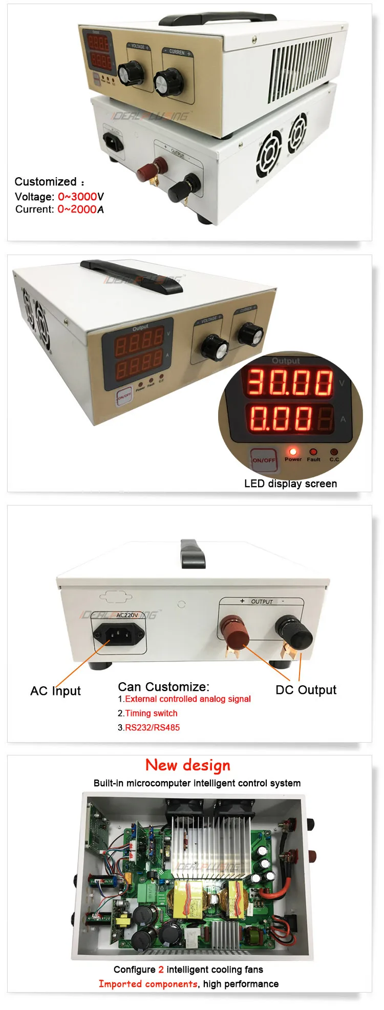 100v 15a 1500w Variable Dc Power Supply Make In China Sell In Usa ...
