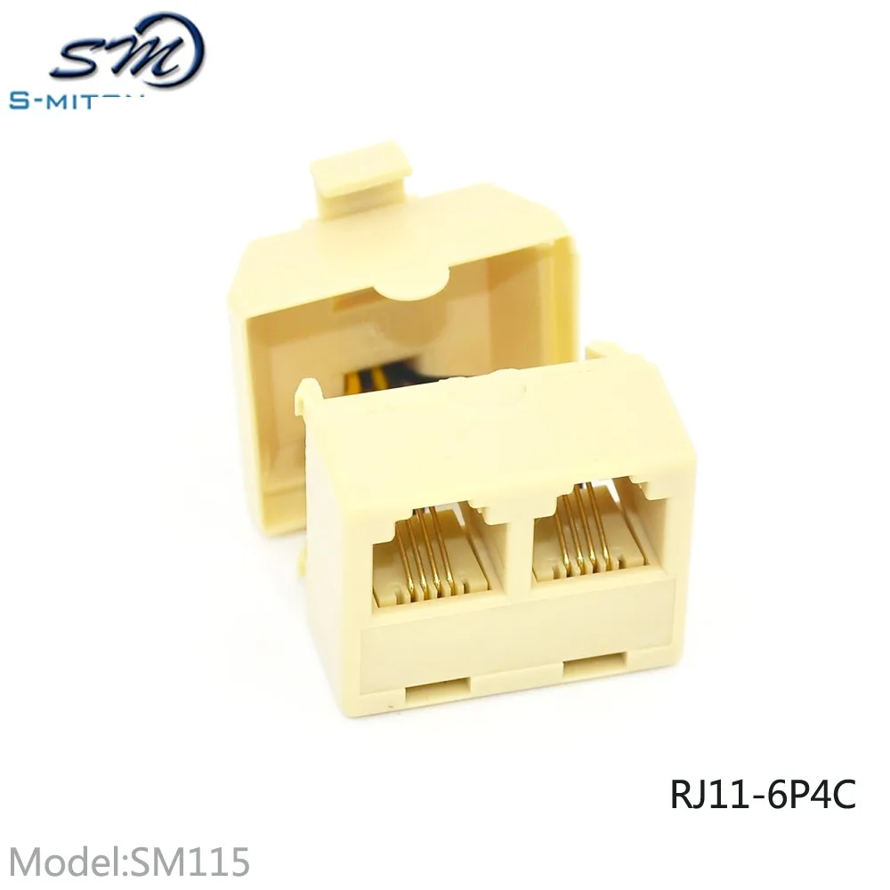 Ivory Color 4 Pin 4 Core Adapter RJ9 Inline Coupler from China ...