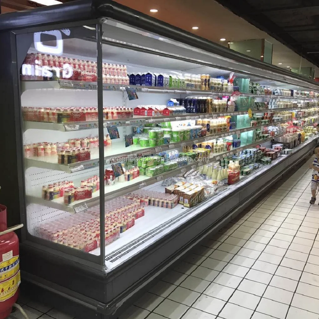 Customize Dairy Food / Vegetable and Fruit Display Showcase