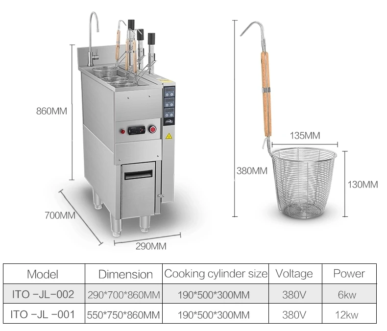 Commercial Automatic Lift 3 Baskets Noodle Cooker/electric Noodle ...