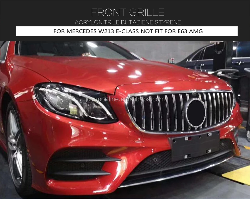 Silver W213 Gt Front Grill For Mercedes Benz E43 Amg E200 E300 E400 Sport 17-18 - Buy W213 Gt ...
