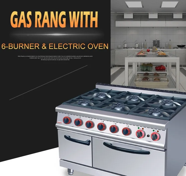 Hot Sale Industrial Cooking Range Free Standing Gas Stove 6 Burners ...