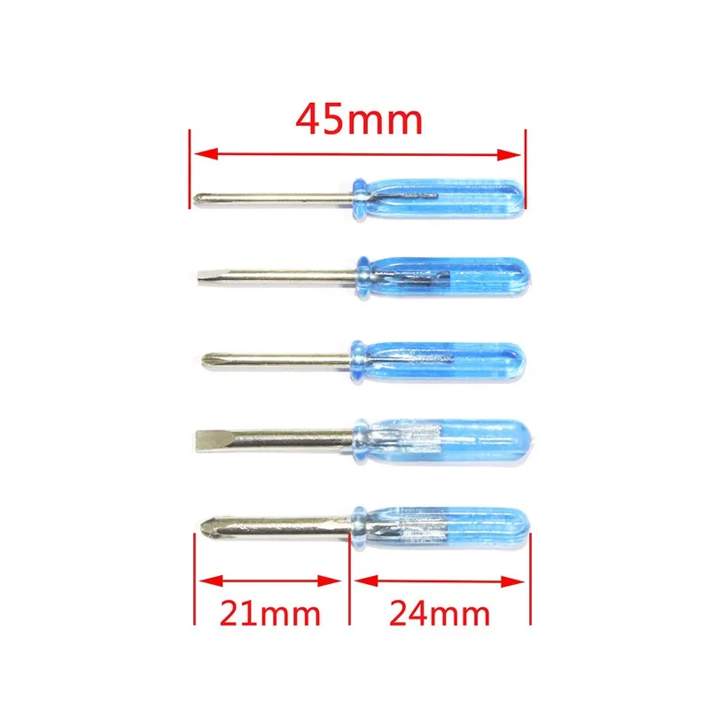 Blue 45mm Mini Screwdrivers 2.0 Phillips / 2.0 Slotted Screwdriver ...