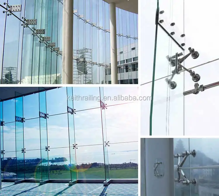 3 Arms Glass Spider Fitting With Routels And Connectors For Frameless ...