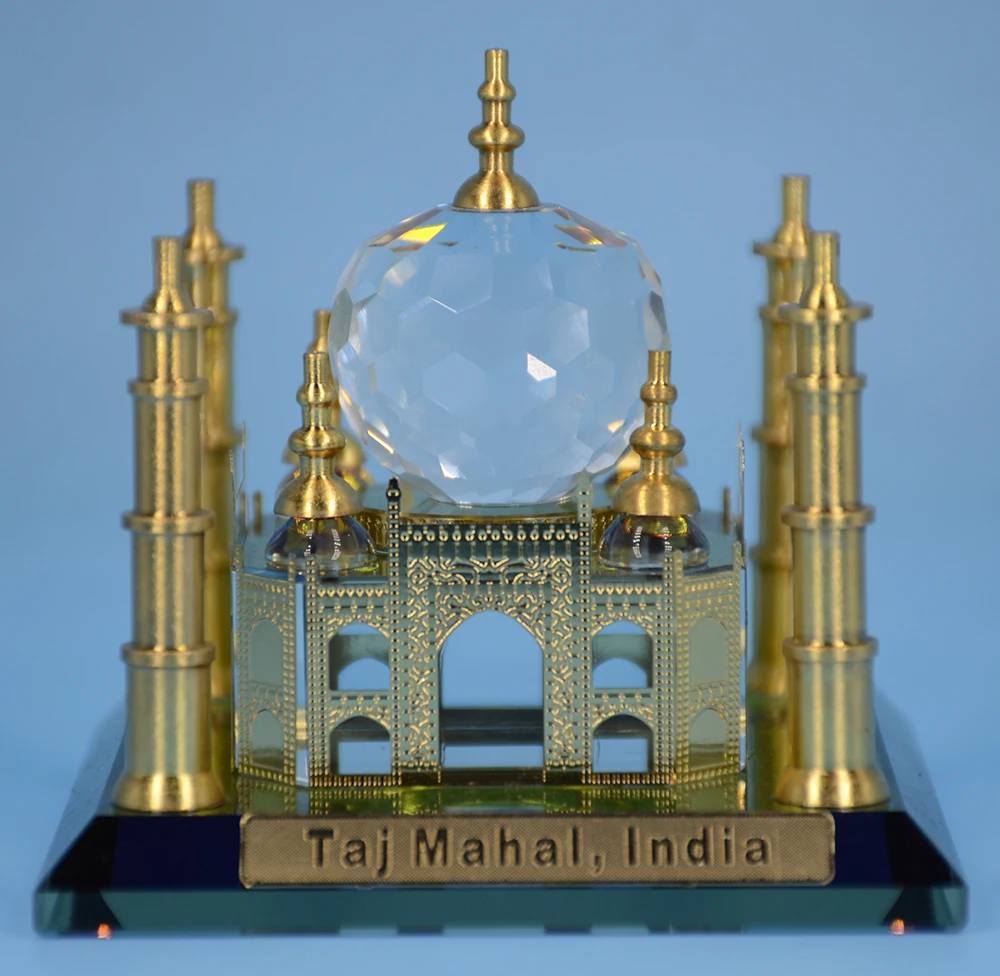 New Design Hight-quality Crystal Glass Miniature Build Taj Mahal Model ...