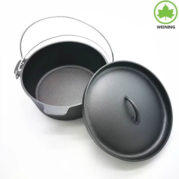 12 Inch Camp Dutch Oven With Tote Bag And Fire Hook And Pot Holder And ...