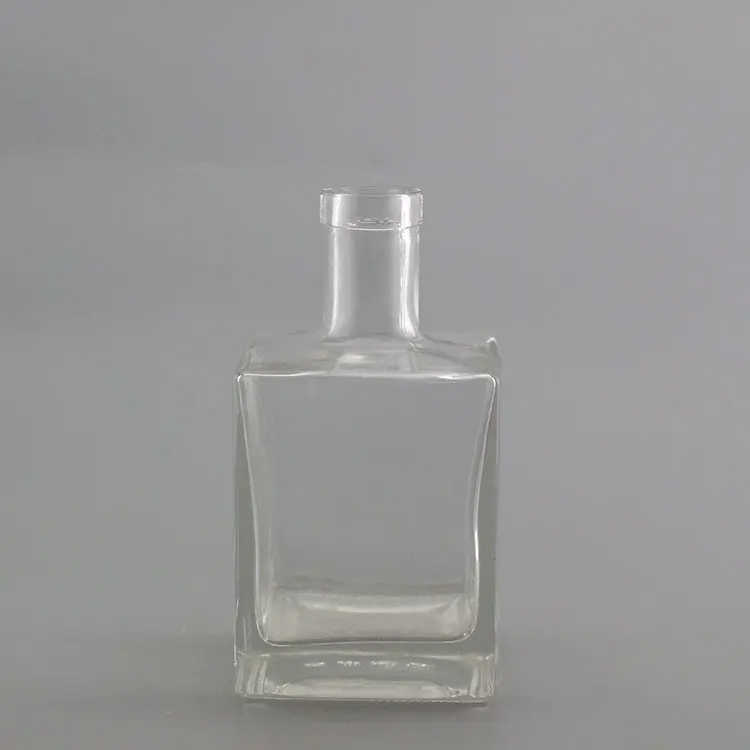 Cube Shaped Glass Bottle 750ml 500ml Whisky Bottle With Cork - Buy Cube ...
