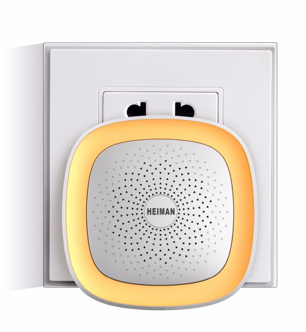 HEIMAN set of 4 zigbee gateway+door sensor+RC home automation pack ...