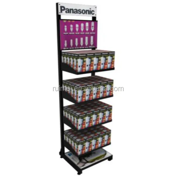 Store Removable 5-shelf Light Bulb Display Stand - Buy Light Bulb ...