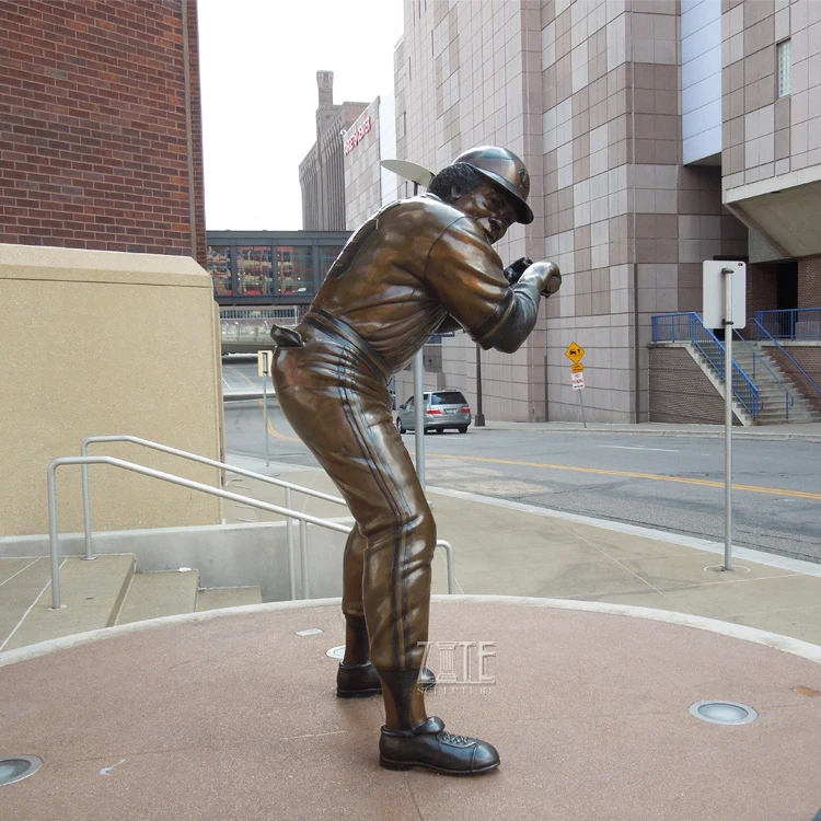 Garden Life Size Figurines Sculpture Bronze Baseball Player Statue ...