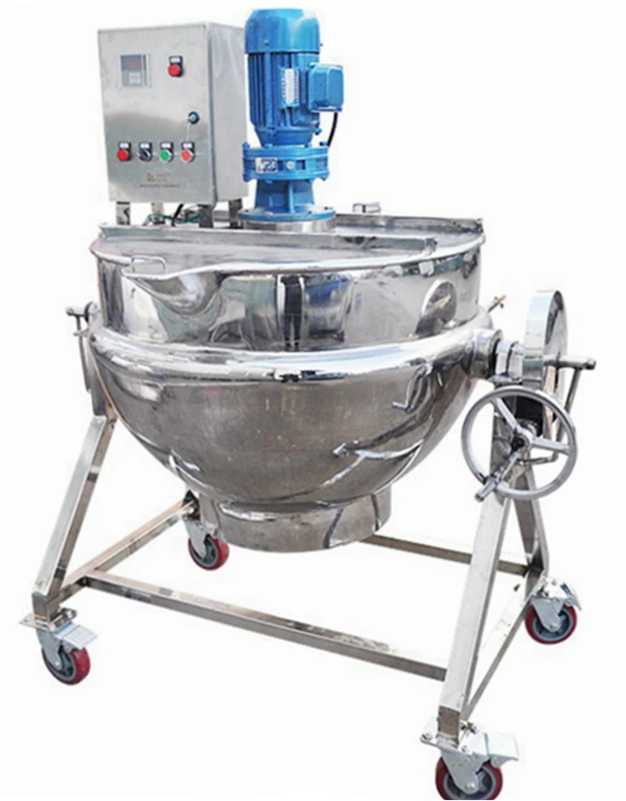 Horizontal Mixer 100l Induction Four Stirring Heads Jacketed Kettle ...