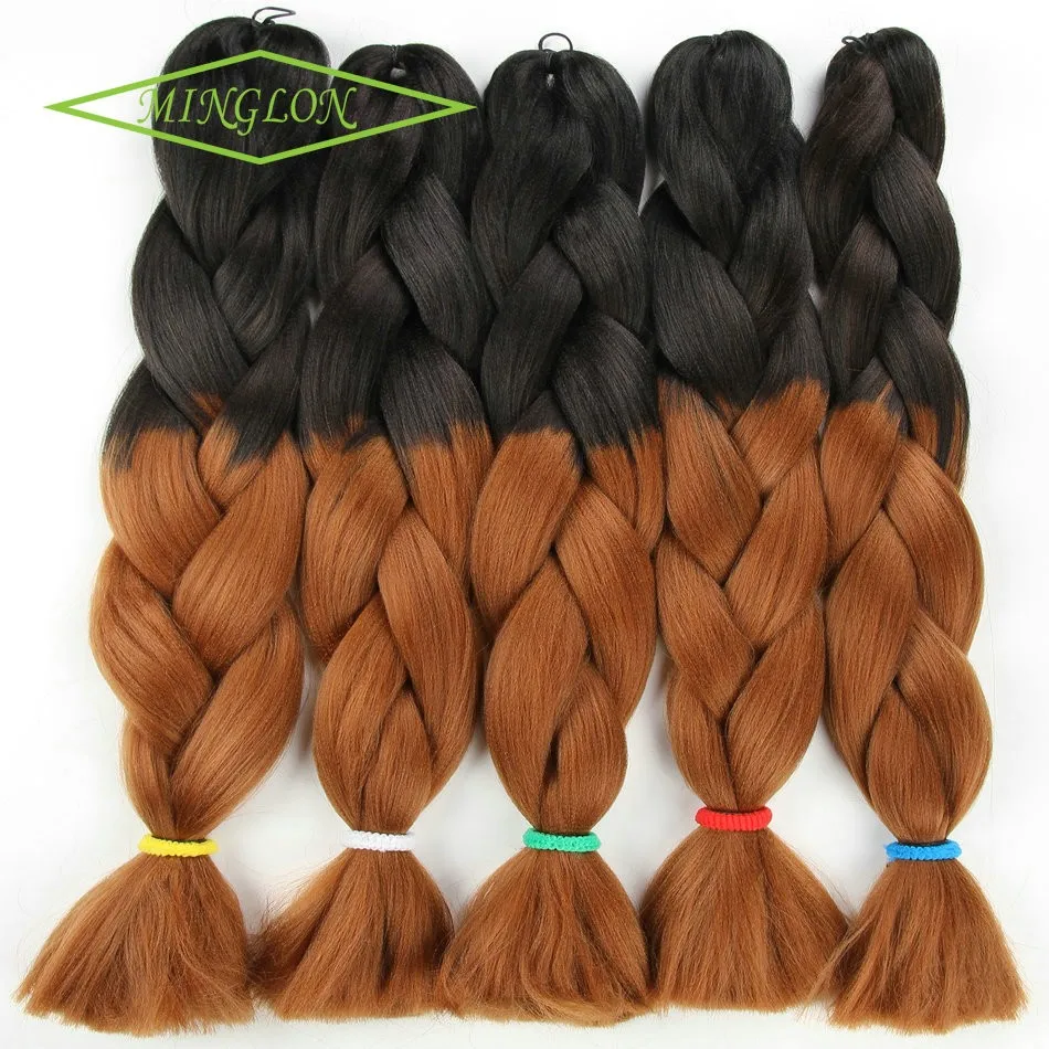 Braiding Hair Extensions 24inch 100g Ombre Two Tone Color Jumbo Braids ...
