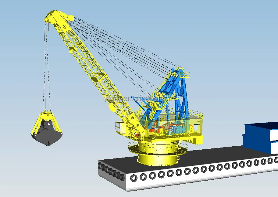 Grab Dredger Type Floating Crane,Barge Crane - Buy Floating Crane,Grab ...