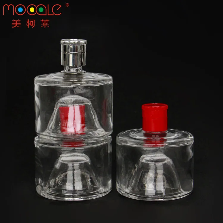 Custom Mini Clear Stackable Liquor Moonshine Glass Bottles for Limoncello