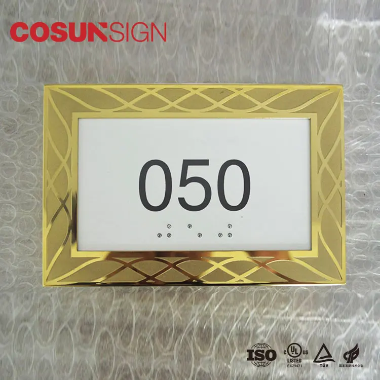 Metal Numbers Hotel Room Name Engraved Brass Door Plates