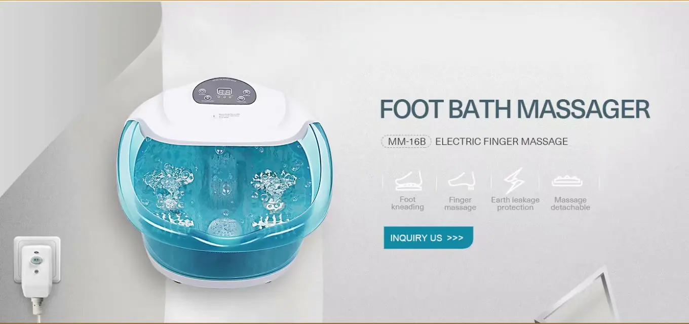 Comfortable Electric Vibrating Bubble Foot Bath Spa Massager