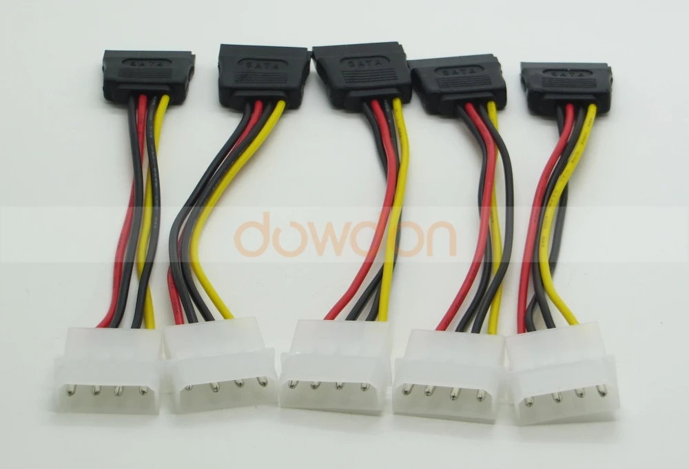 15cm 15-pin Sata Power Female To 4-pin Male Power Cable Adapter - Buy ...