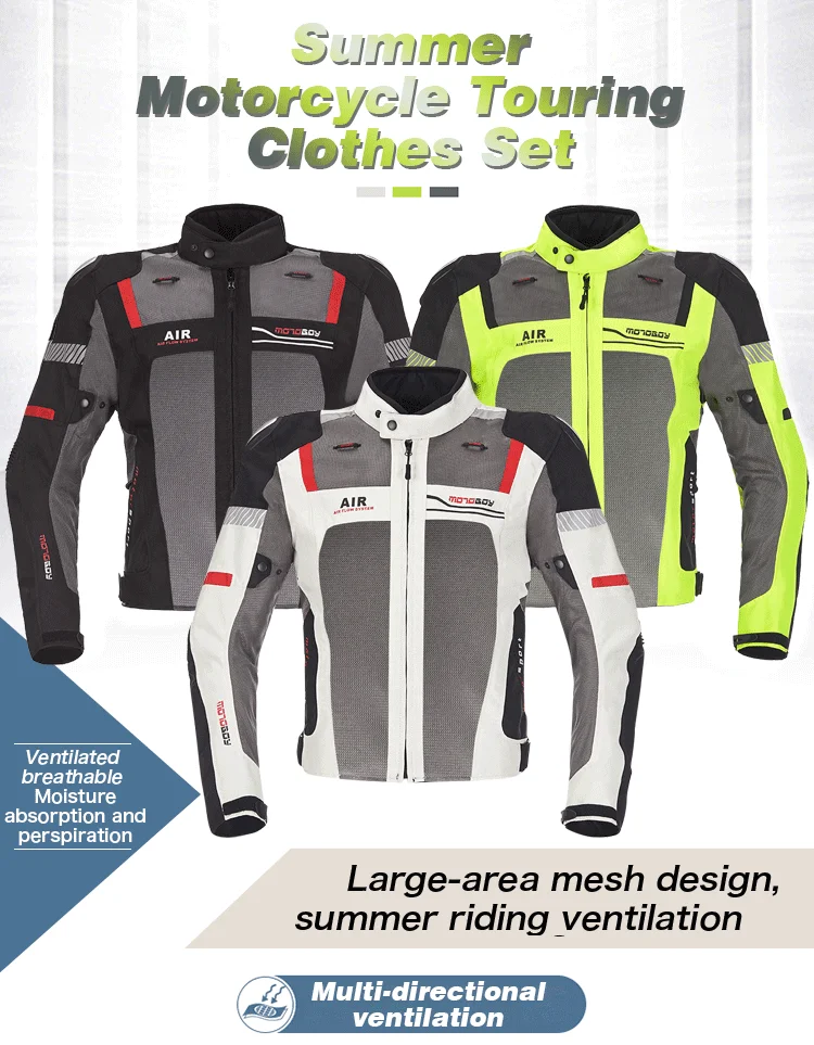 Textile Motorbike Suit Summer Motorcycle Safety Jacket Trouser Pant ...