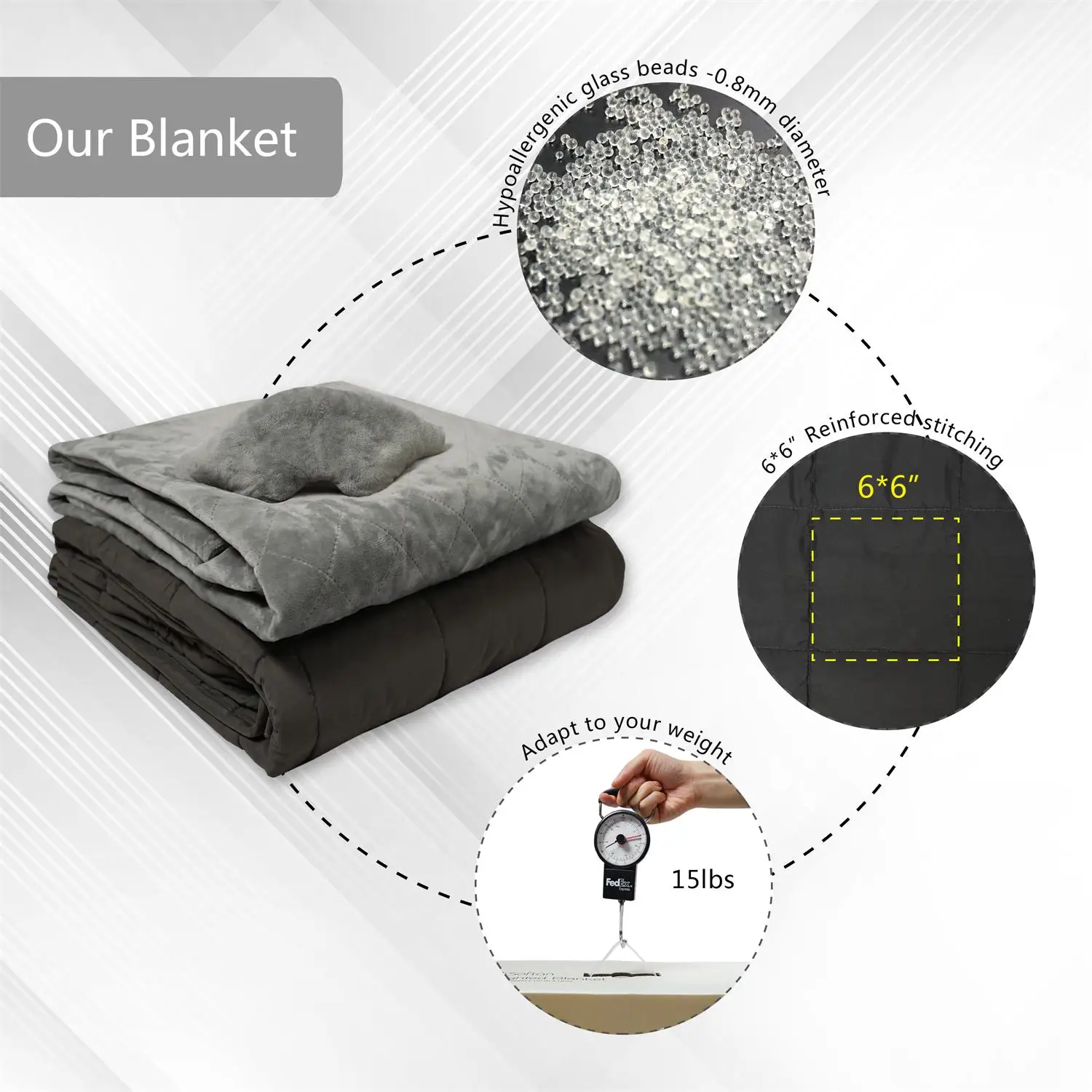 5lb Weighted Blanket by Aoyatex - Calm and Comforting Sleep