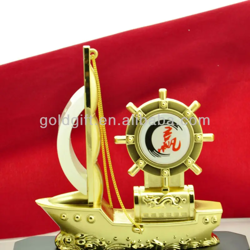 Unique Metal Navy Ship Model Gifts with Glass Cover