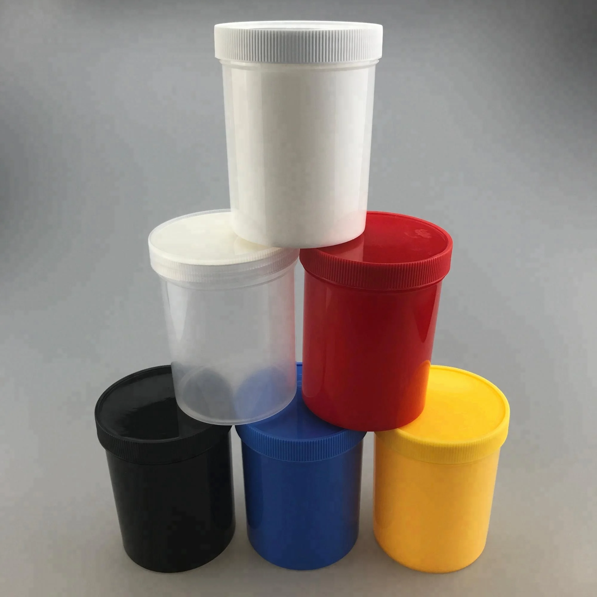 32oz 1000ml 500ml 250ml PP Jars with Plastic Lid and Liner