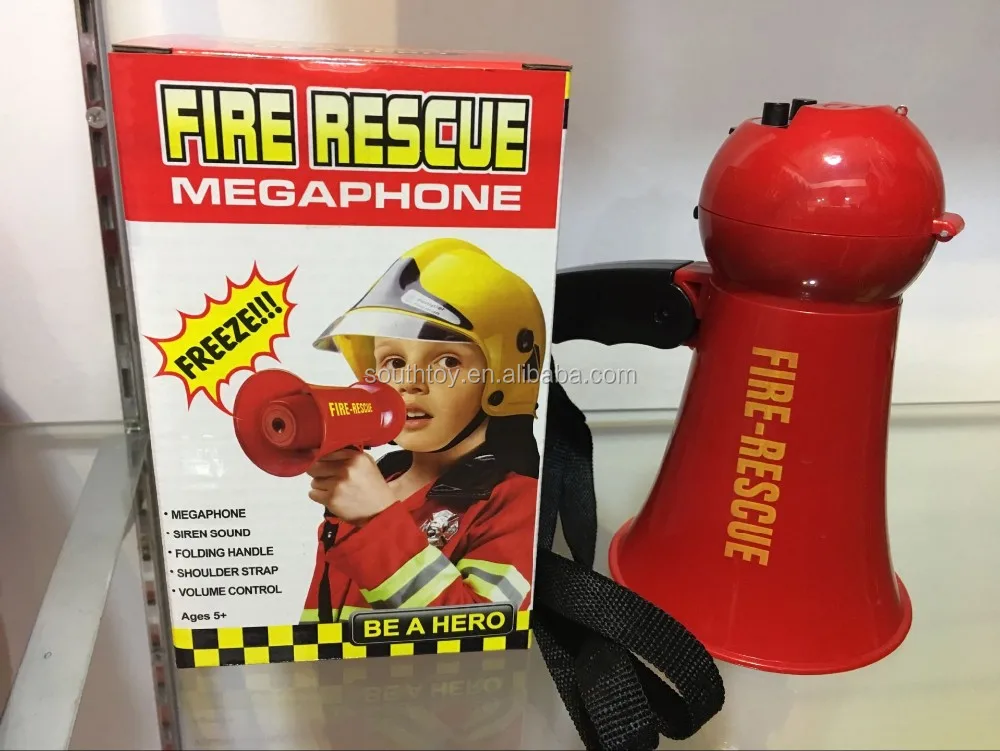Handheld Mic Toy Fire Fighter Plastic Megaphone With Siren Sound - Buy ...