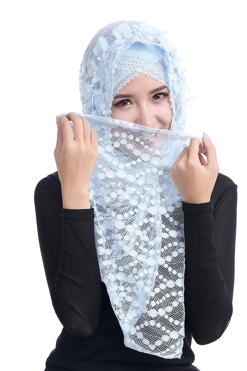 Hot Stylish Muslim Lace Inner Hijab Underscarf Cover Neck Inner Hijab ...