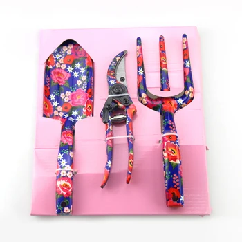 Aluminium Decorative Floral Printed Garden Tool Set 3 Piece Tools ...