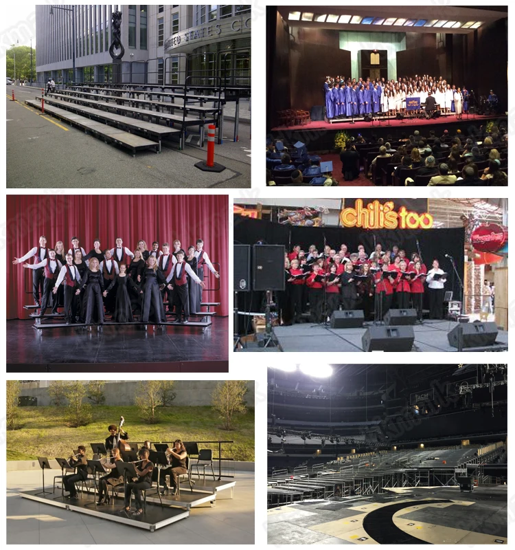Aluminum Folding Choir Stage Chorus Stage Choral Riser----effect