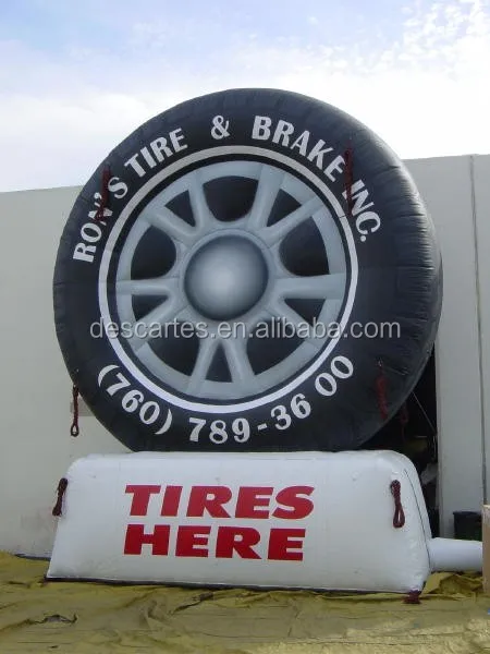 20ft Tall Giant Inflatable Tire for Tire Shop - Durable & Waterproof