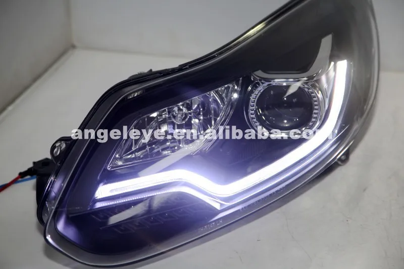 For Ford For Focus 3 Led Strip Head Lamp With Bi Xenon Projector Lens ...