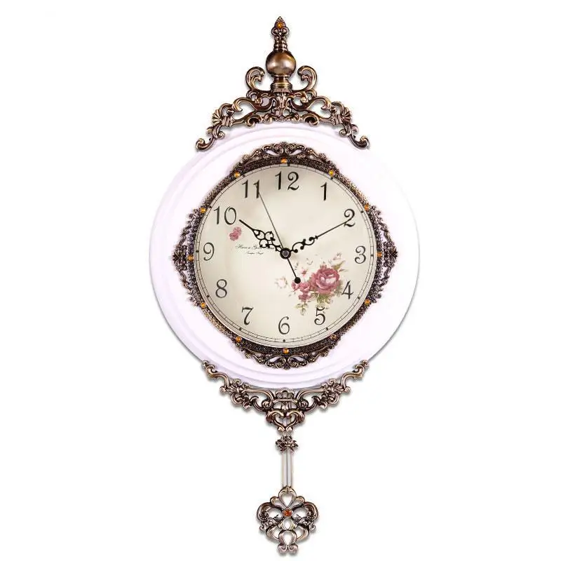 Antique Retro Wood Oval Shape Wall Clock With Pendulum - Buy Oval Shape ...