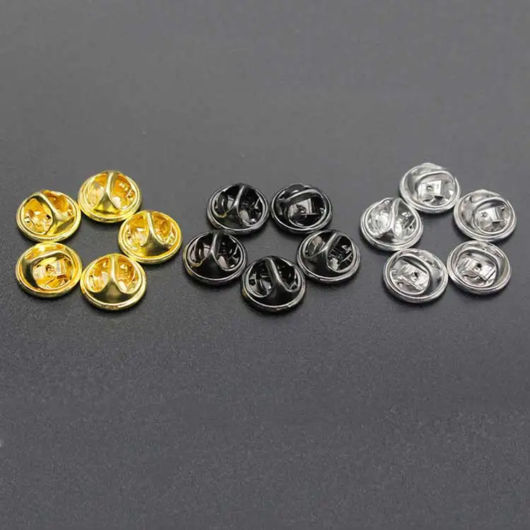 Cheaper Locking Flathead Lapel Pin Back Clutch Clasp Fastener Gold