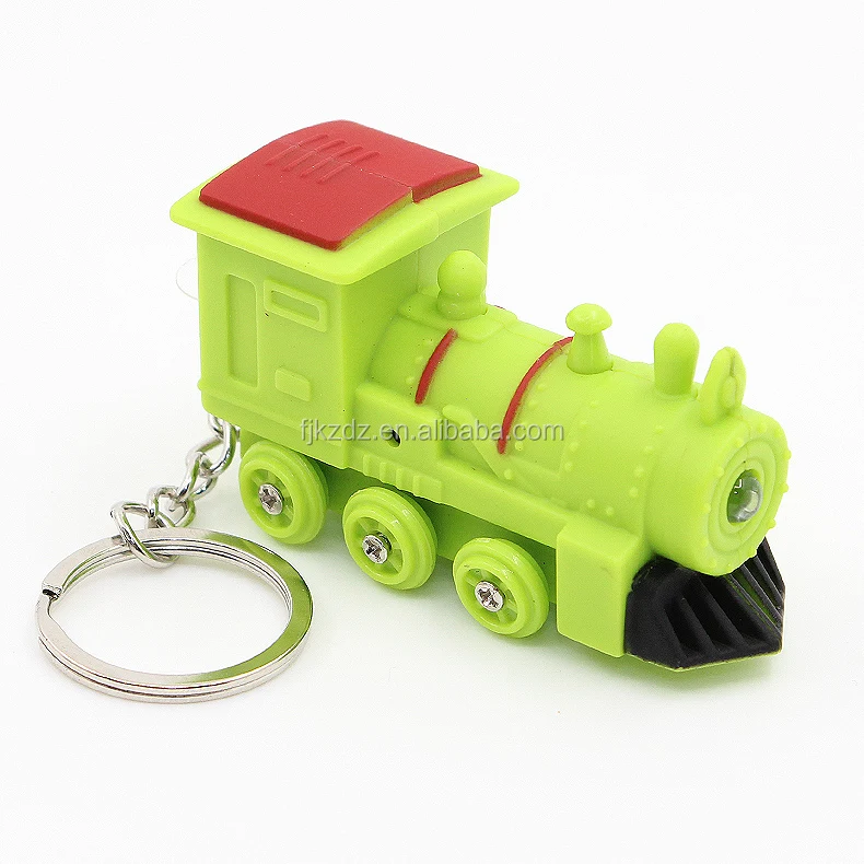 Mini Traveling Locomotive Train LED Keychain with Sound