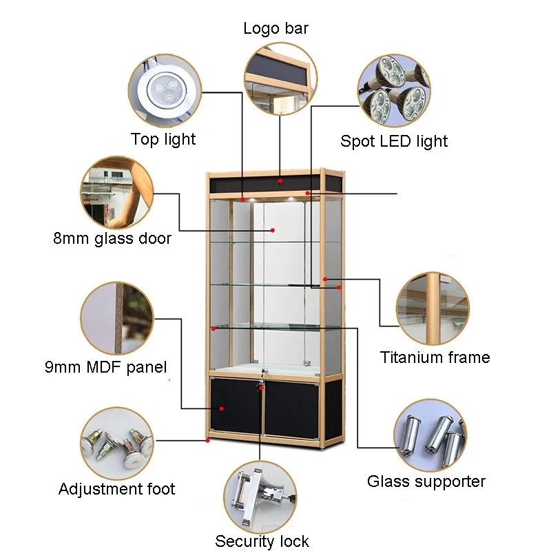 Glass Showcase Display Cabinet - Modern & Stylish Storage
