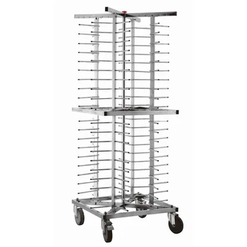 80 Dish Stainless Steel Restaurant Plate Rack Trolleys For Banquet ...