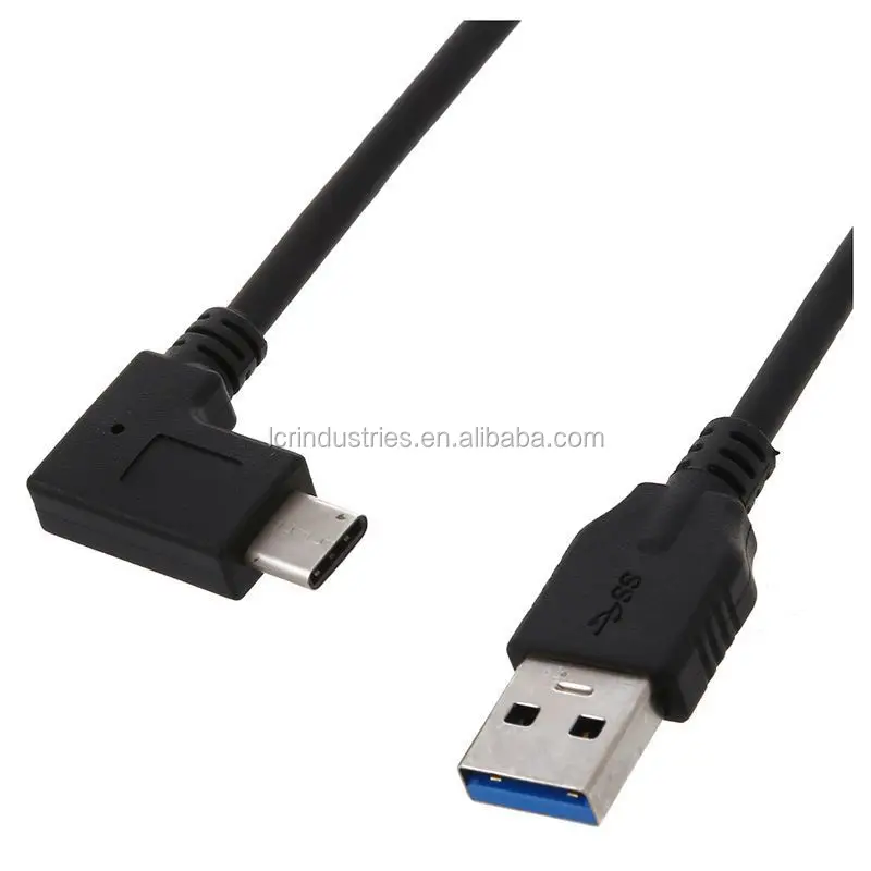 90 Degree Micro Usb 5pin Male to Left Right Angle Type C Cable