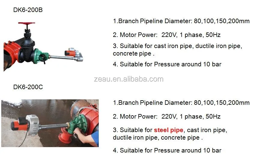 Zeau-dk6 Pipeline Hot Tapping Hole Making Machine - Buy Zeau-dk6 ...