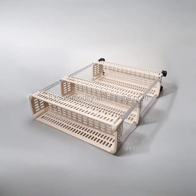 3-layers Rectangle Kitchen Corner Plastic Storage Rack With Wheels ...