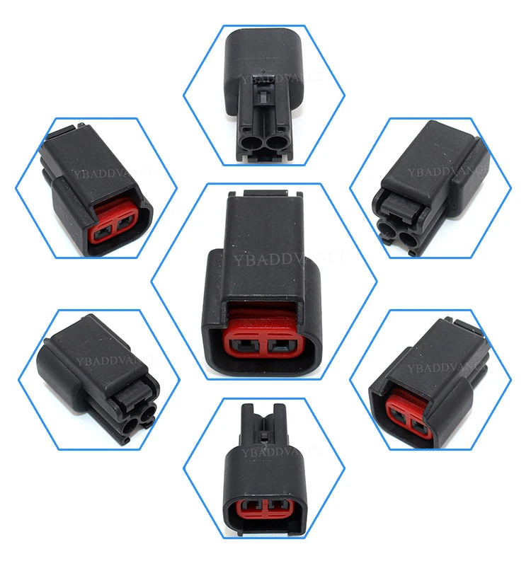 Conectores eléctricos Pbt Gf10 para Ford, enchufe impermeable para coche de 2 pines, 2 pines ...