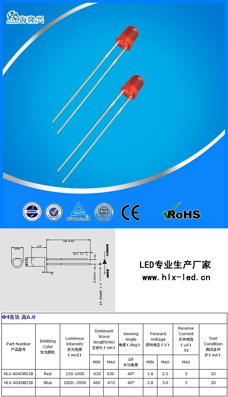 Red 4mm Round Dip Led(different Colors Available) - Buy Round Dip Led ...