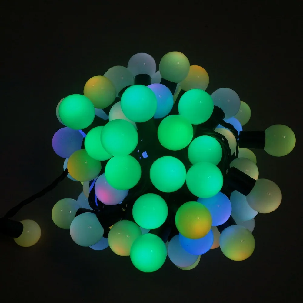 Led Rgb Holiday Christmas Lights;ball Type;10m 100led Ball String ...