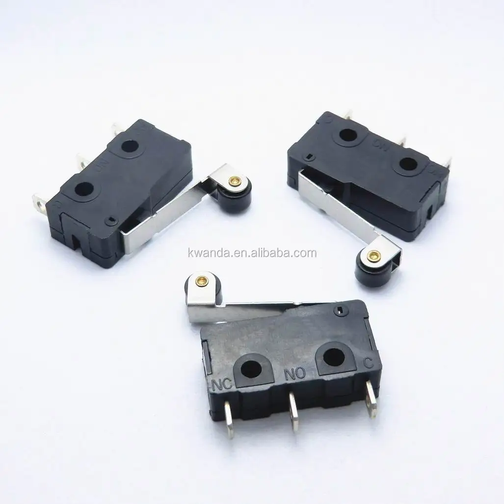 3 terminal 3a 125 or 250vac microswitch with roller lever Products from ...