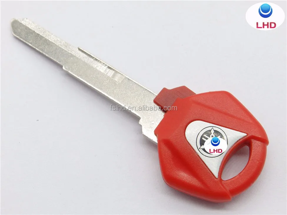Blank Ignition Key Left Blade Uncut Motorcycle Key For Key Case In Red ...